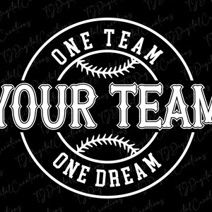 Baseball Svg, Your Team Svg, Baseball Laces Svg, One Dream Svg ...