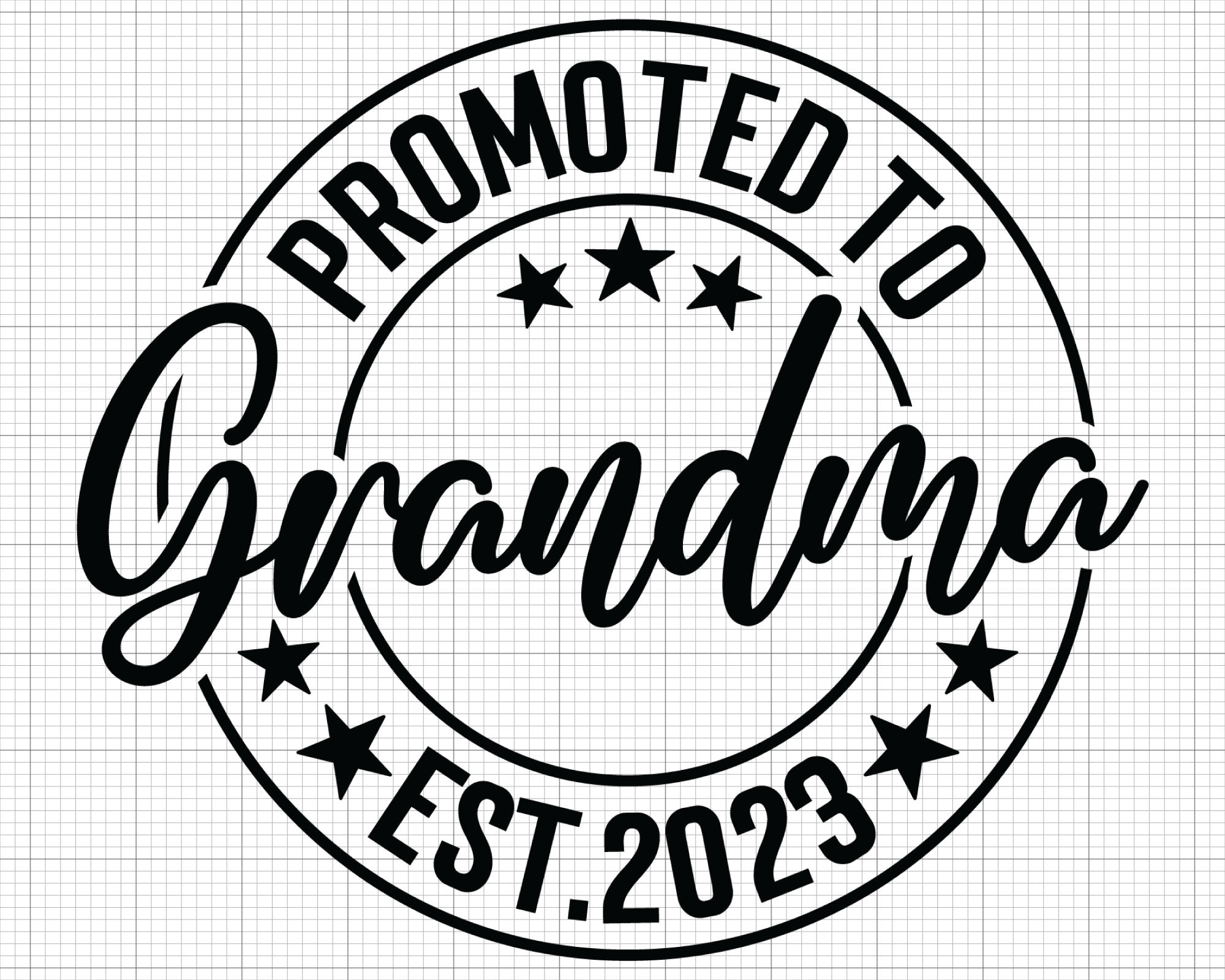 Promoted To Grandma Svg Digital Download Grandma Est 2023 Etsy