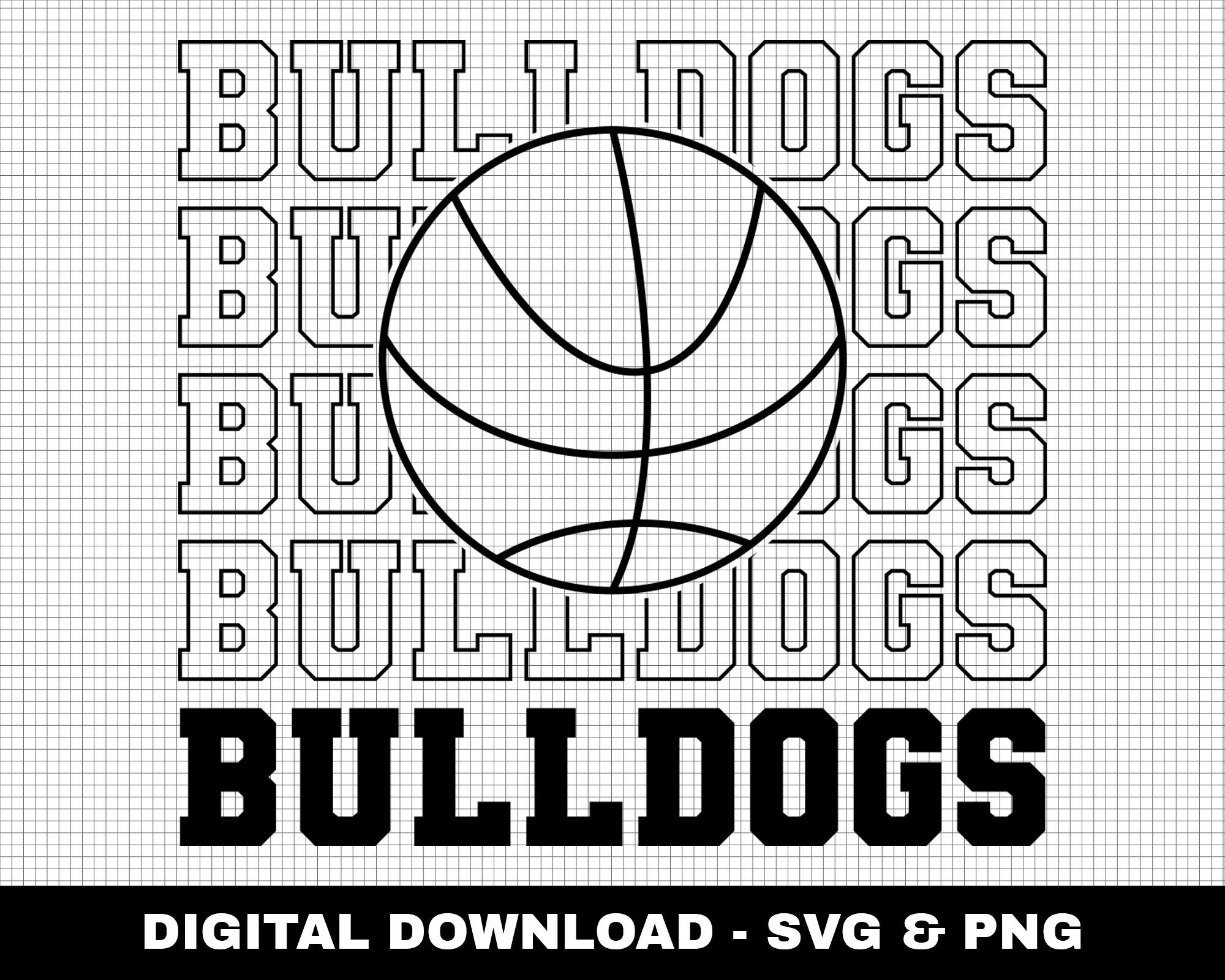Bulldogs Svg, Basketball Svg, Basketball Mascot Svg, Stacked Svg ...
