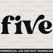 Five Svg, 5th Birthday Svg, Digital Download, Birthday Svg, Fifth ...