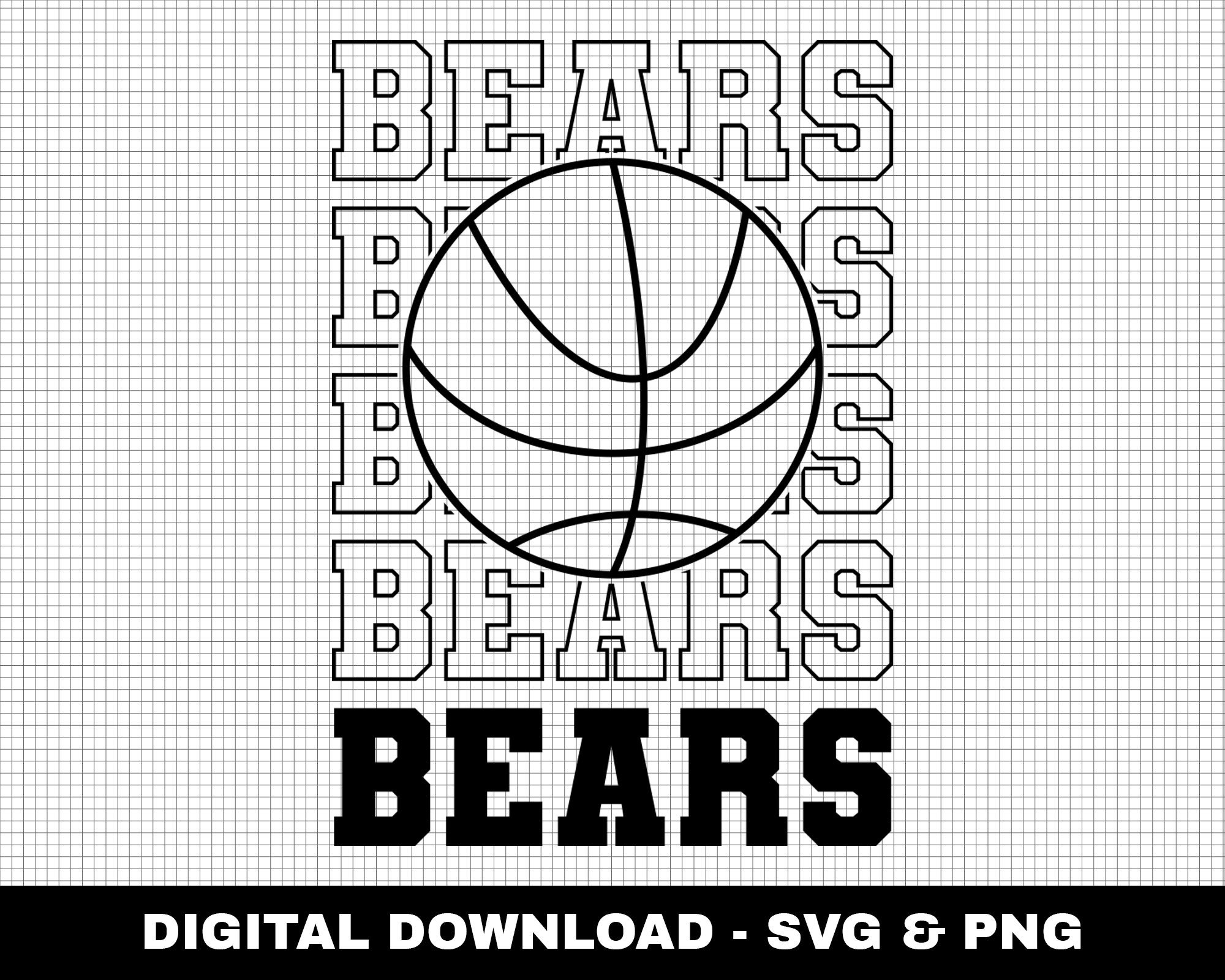 Bears Svg, Basketball Svg, Basketball Mascot Svg, Stacked Svg, Cricut ...