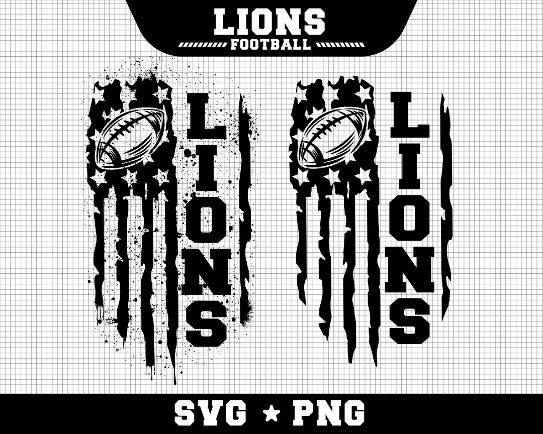Lions Football Svg, Lions Svg, Game Day Svg, Football SVG, USA Flag SVG ...