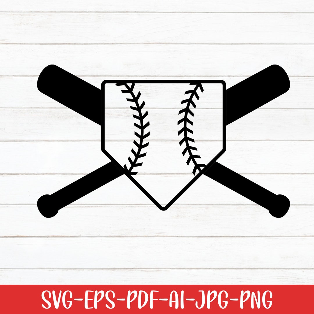Home Plate Svg, Cross Bats Svg, Baseball Svg, Digital Download, Game ...