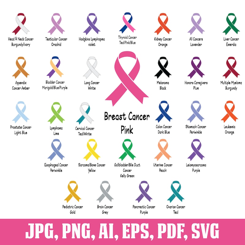 Cancer Ribbon Svg - Etsy