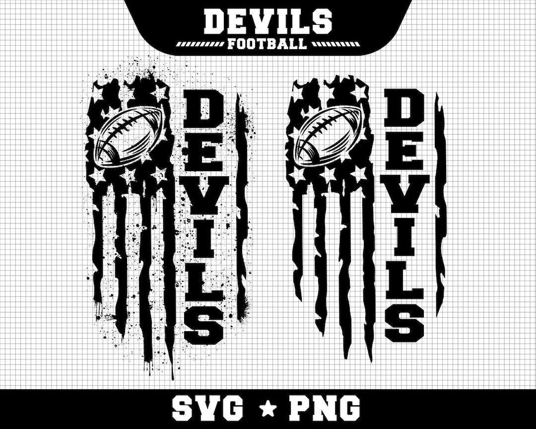 Devils Football Svg, Devils Svg, Game Day Svg, Football SVG, USA Flag ...