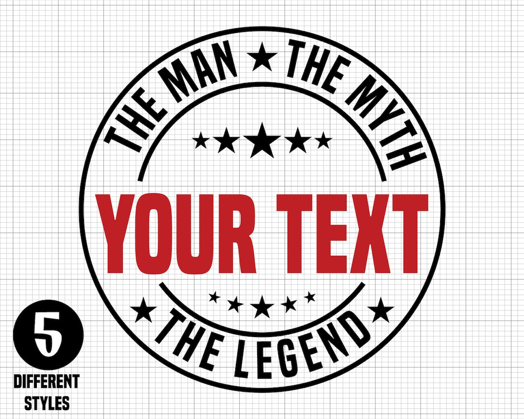 Custom the Man the Myth the Legend Svg, Grandpa Svg, Digital Download ...