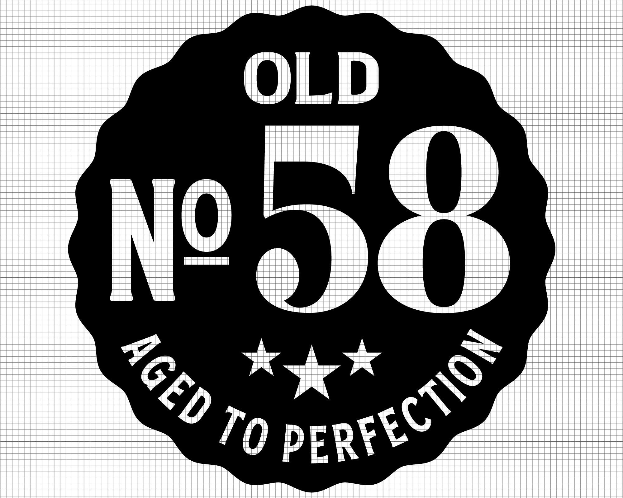 Old Number 58 Svg, Aged to Perfection Svg, Digital Download, 58th ...