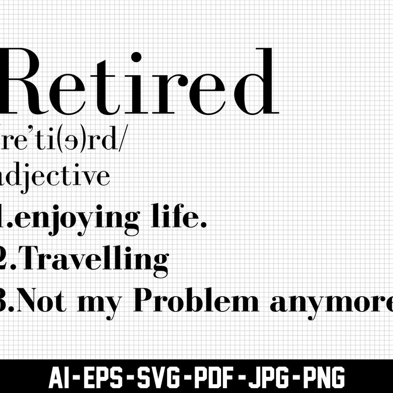 Retired Definition - Etsy