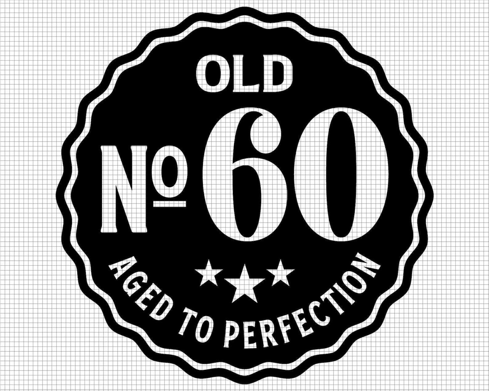 Old Number 60 Svg, Aged to Perfection Svg, Digital Download, 60th ...
