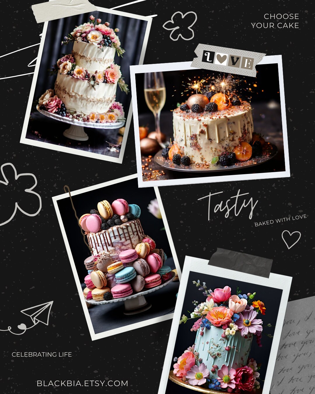 Chocolate Cake Printable, Cake Photo Print, Dessert Printable Art ...