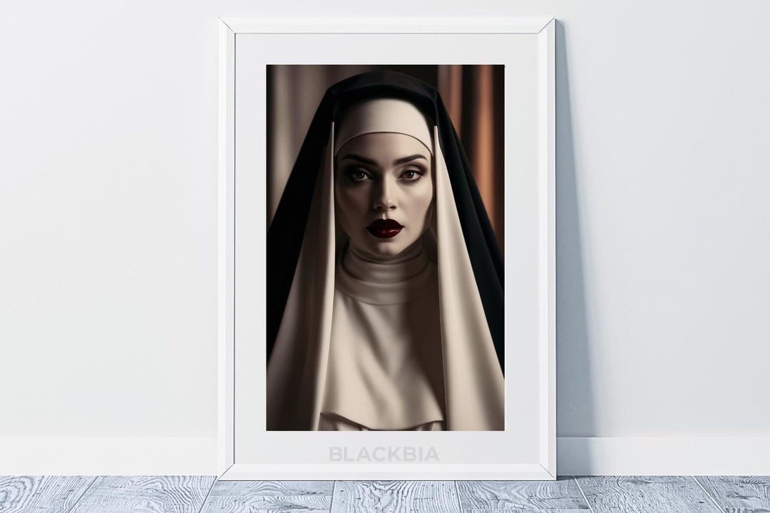 Elegant Nun Portrait, Gothic Religious Art (PDF Print) - Etsy