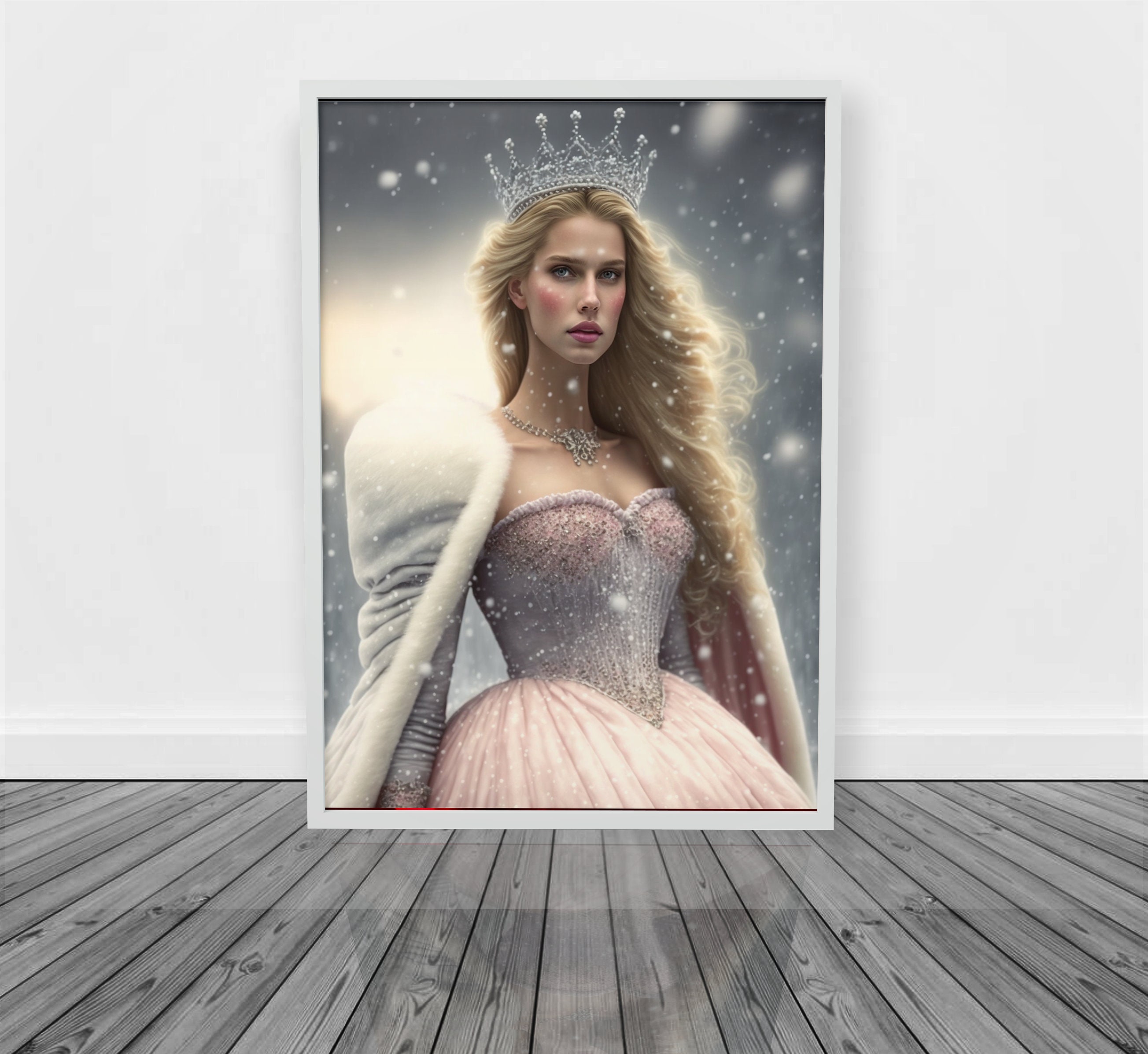Beautiful Snow Queen, Christmas Printable, Woman in Winter, Fashionable ...
