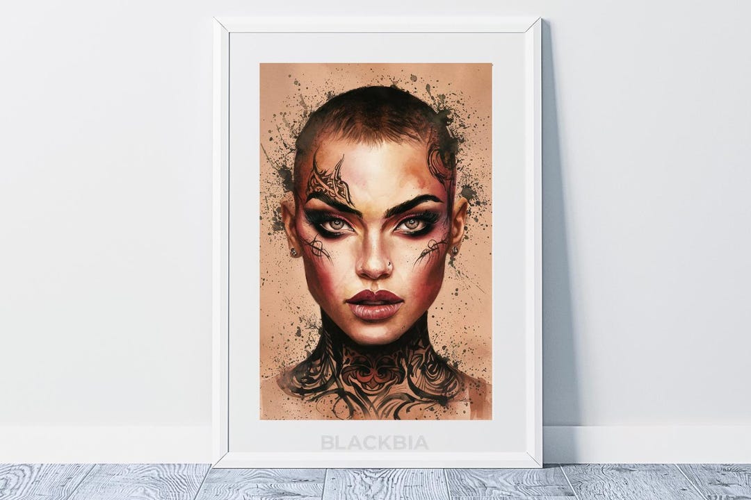 Inked Face With Tribal Tattoos, Tattoo Art, Tribal Tattoos, Inked Face ...