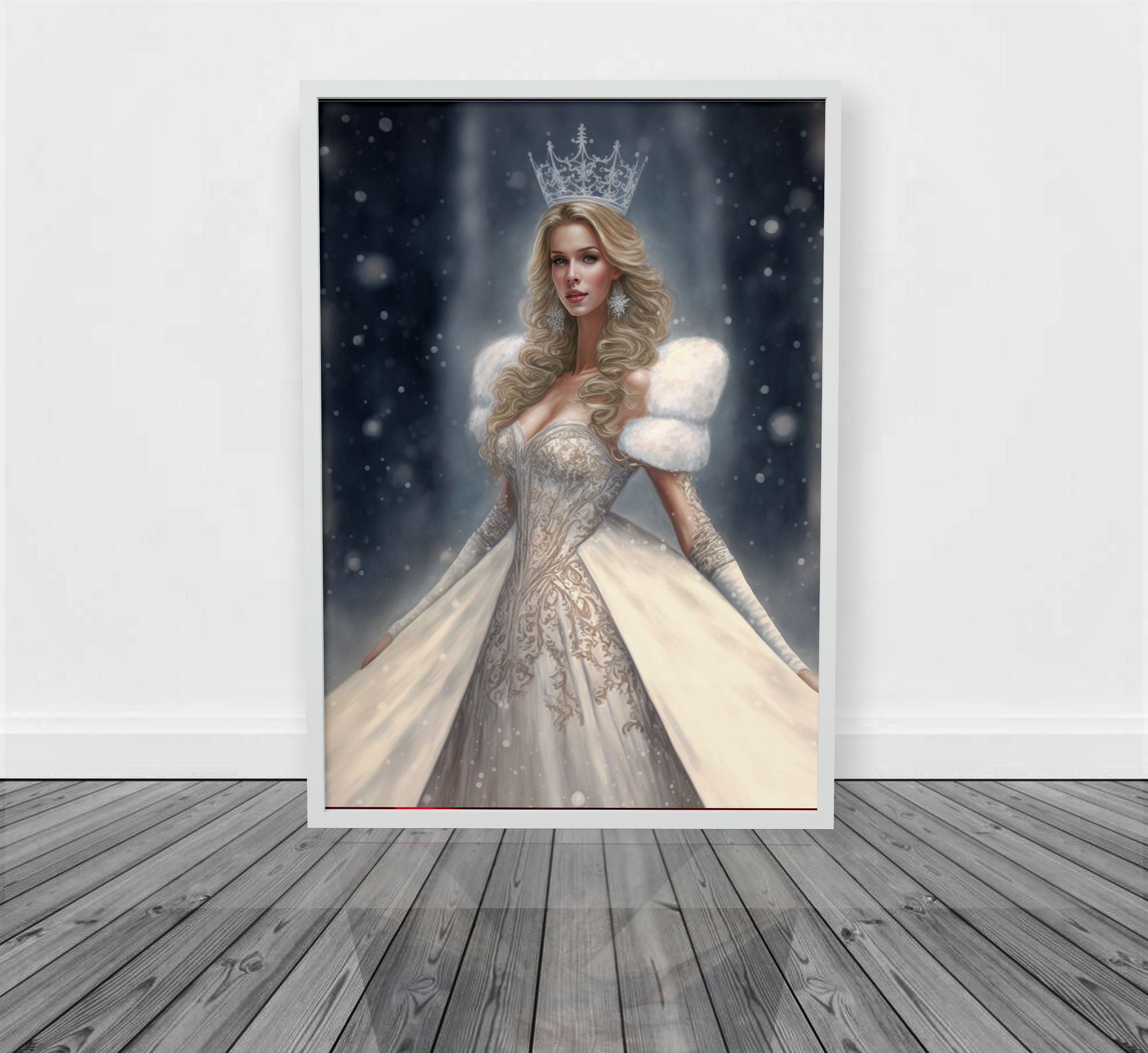 Beautiful Snow Queen, Christmas Printable, Woman in Winter, Fashionable ...