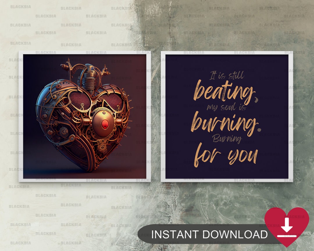Love Quotes Wall Art, Steampunk Heart, Heart Wall Art, Valentine's Day ...