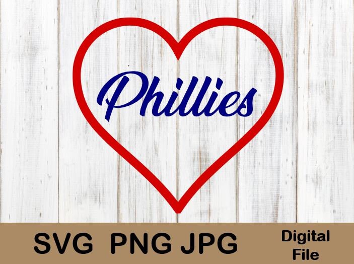 Phillies SVG, Baseball Heart SVG, Baseball Shirt SVG, Digital Download ...