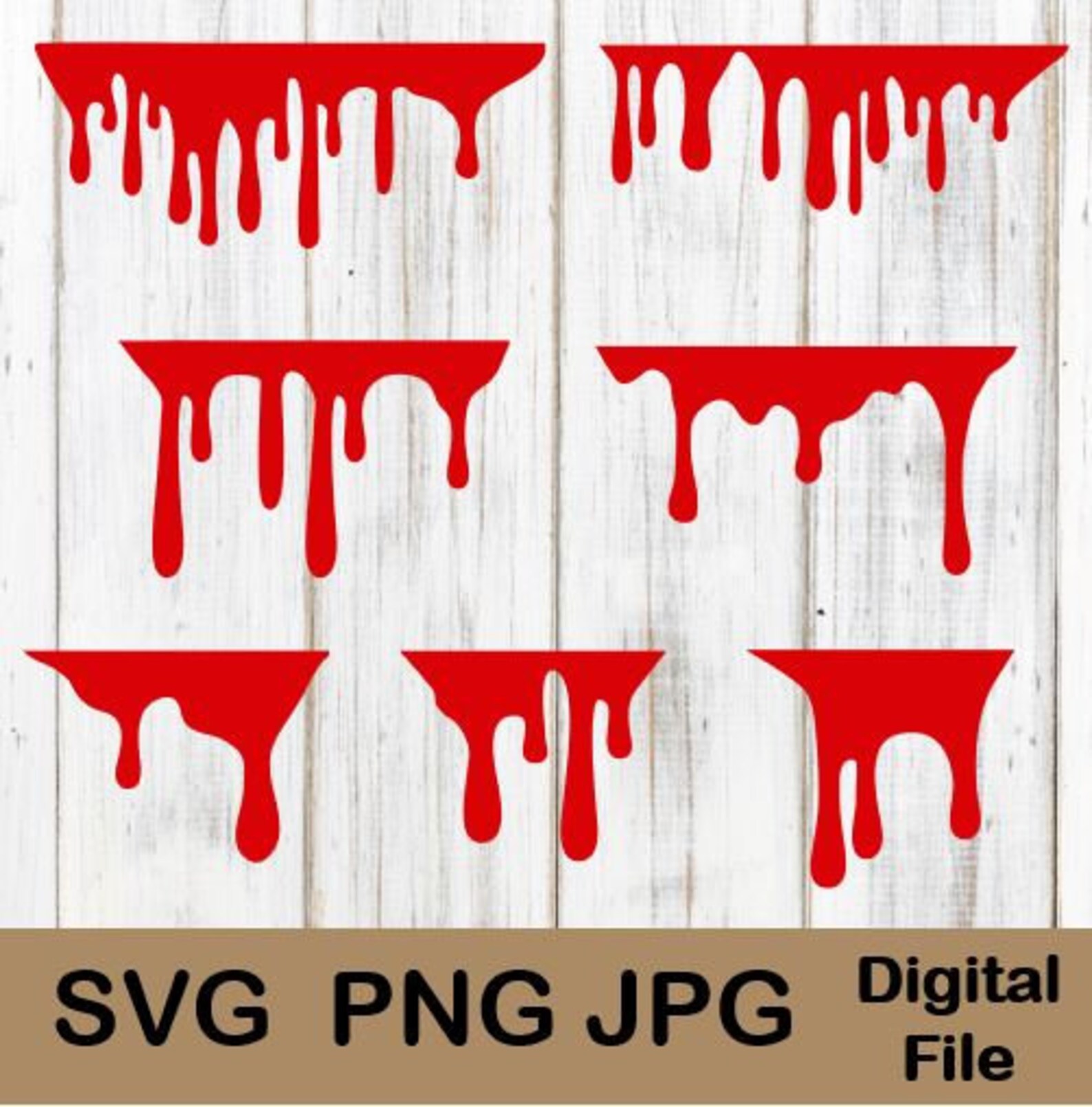Blood Dripping Bundle SVG, Blood Svg, Dripping Blood, Halloween, Blood ...