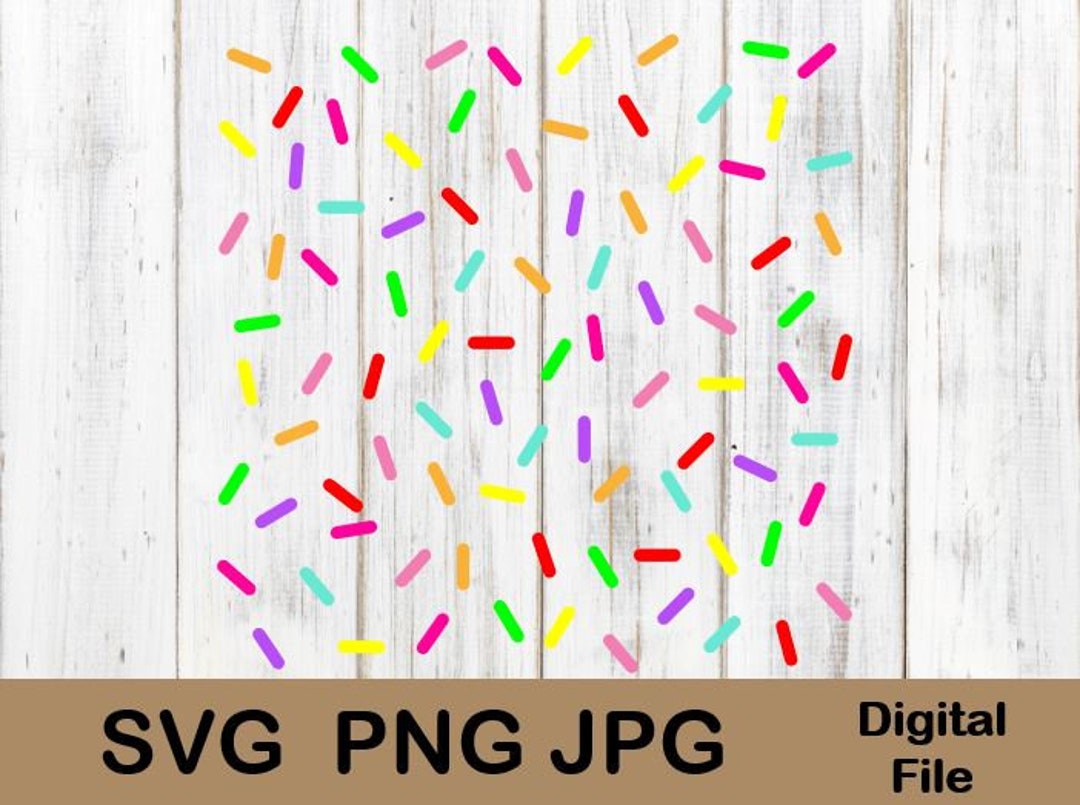 Sprinkle Pattern SVG, Confetti, Bakery, Donuts, Cookie Sprinkles, Cake ...