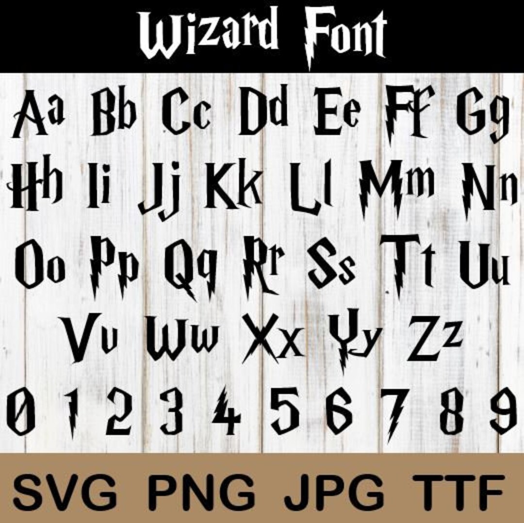 Wizard Font SVG, Halloween Font, Wizard Font, Wizardlogo, Wizard Bundle ...