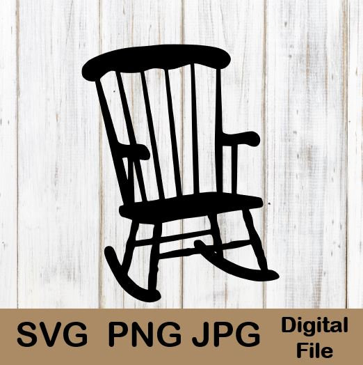 Rocking Chair SVG, Silhouette Cricut, Cut File, Farmer, Digitial ...