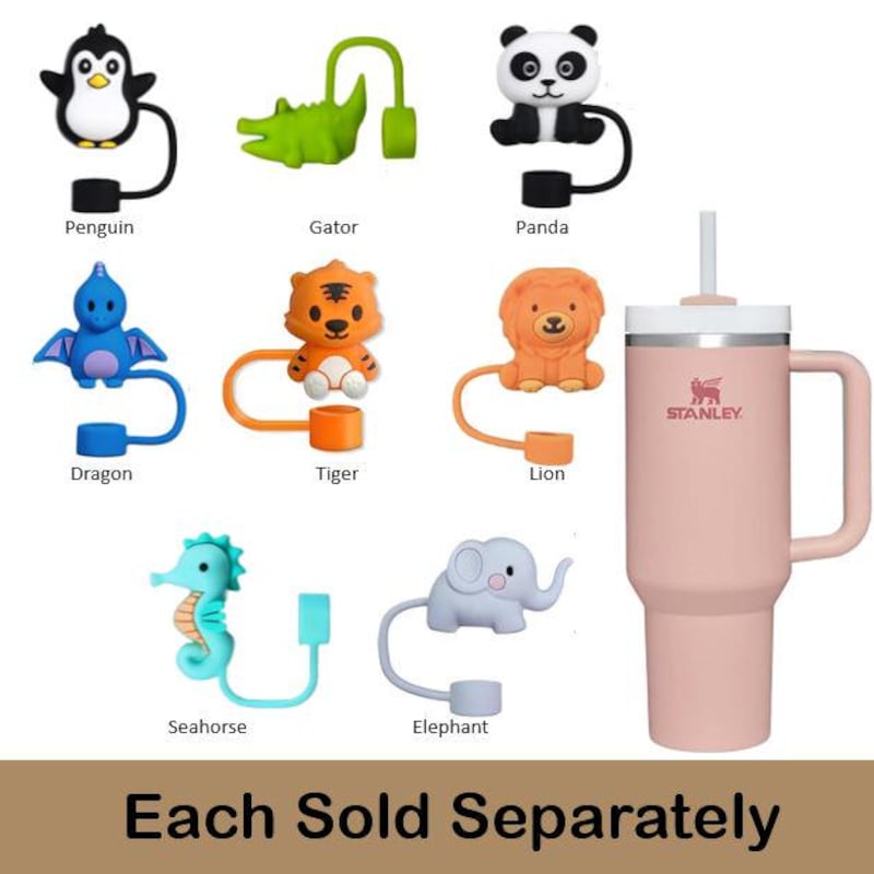 Straw Topper, Penguin - Etsy