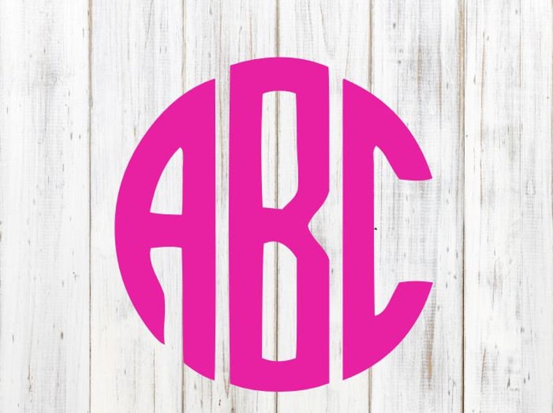 Circle Monogram Font SVG for Cricut and Silhouette - Etsy