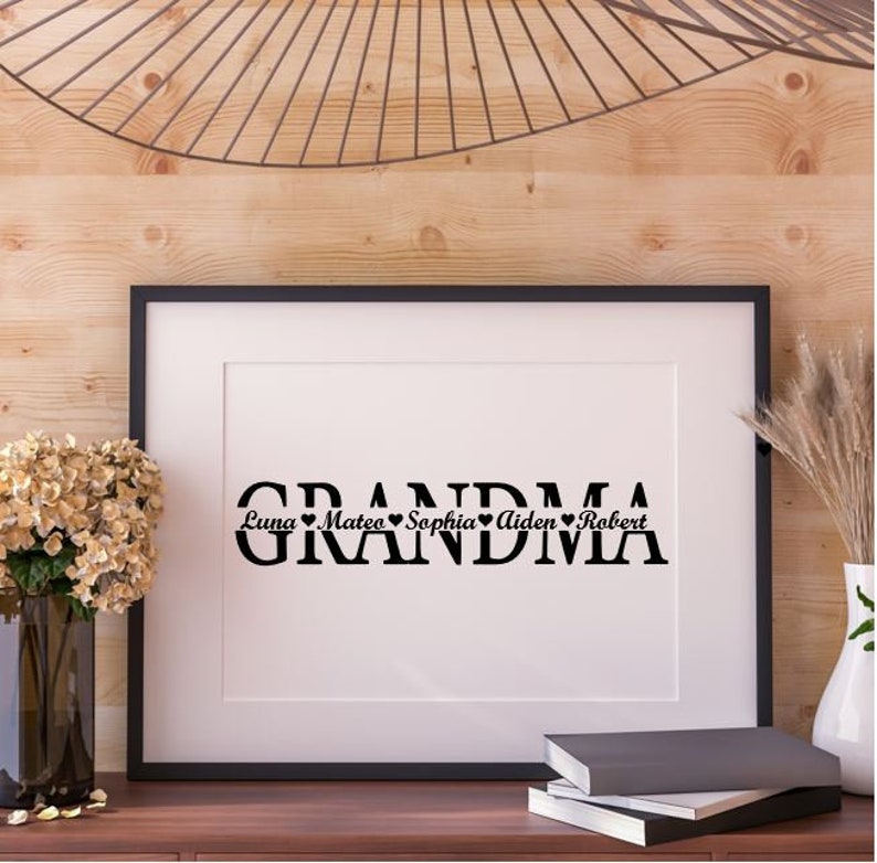 Grandma SVG, Grandmother Svg, Jpg Png, Split Name Svg, Granny Svg ...