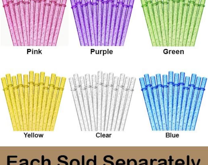 12 Stanley Tumbler Replacement Straw Clear Glitter Straw Supply ...