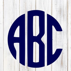 Circle Monogran Font SVG, SVG Circle Font, SVG, Cricut Silhouette ...