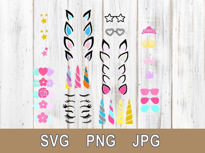 Unicorn SVG Clipart for Girl Birthday, Magical Unicorn, Unicorn ...