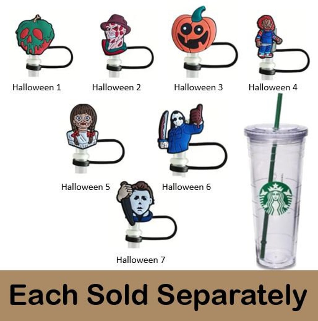 Straw Topper, Horror & Halloween, 20 Oz Tumbler, BPA FREE, Birthday ...