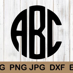 Circle Monogran Font SVG, SVG Circle Font, SVG, Cricut Silhouette ...