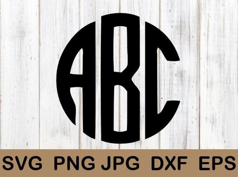 Circle Monogran Font SVG, SVG Circle Font, SVG, Cricut Silhouette ...