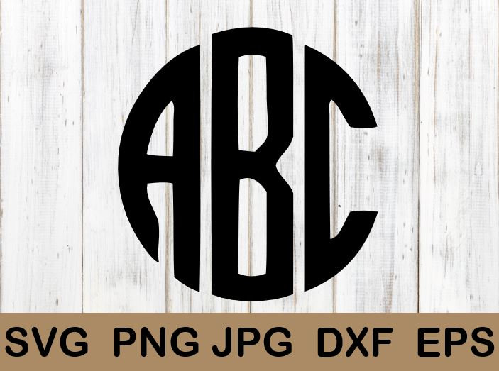 Circle Monogram Font SVG for Cricut and Silhouette - Etsy
