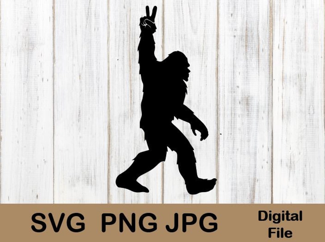 Bigfoot Peace SVG Bigfoot Svg Yeti Svg Sasquatch Svg Jpg - Etsy