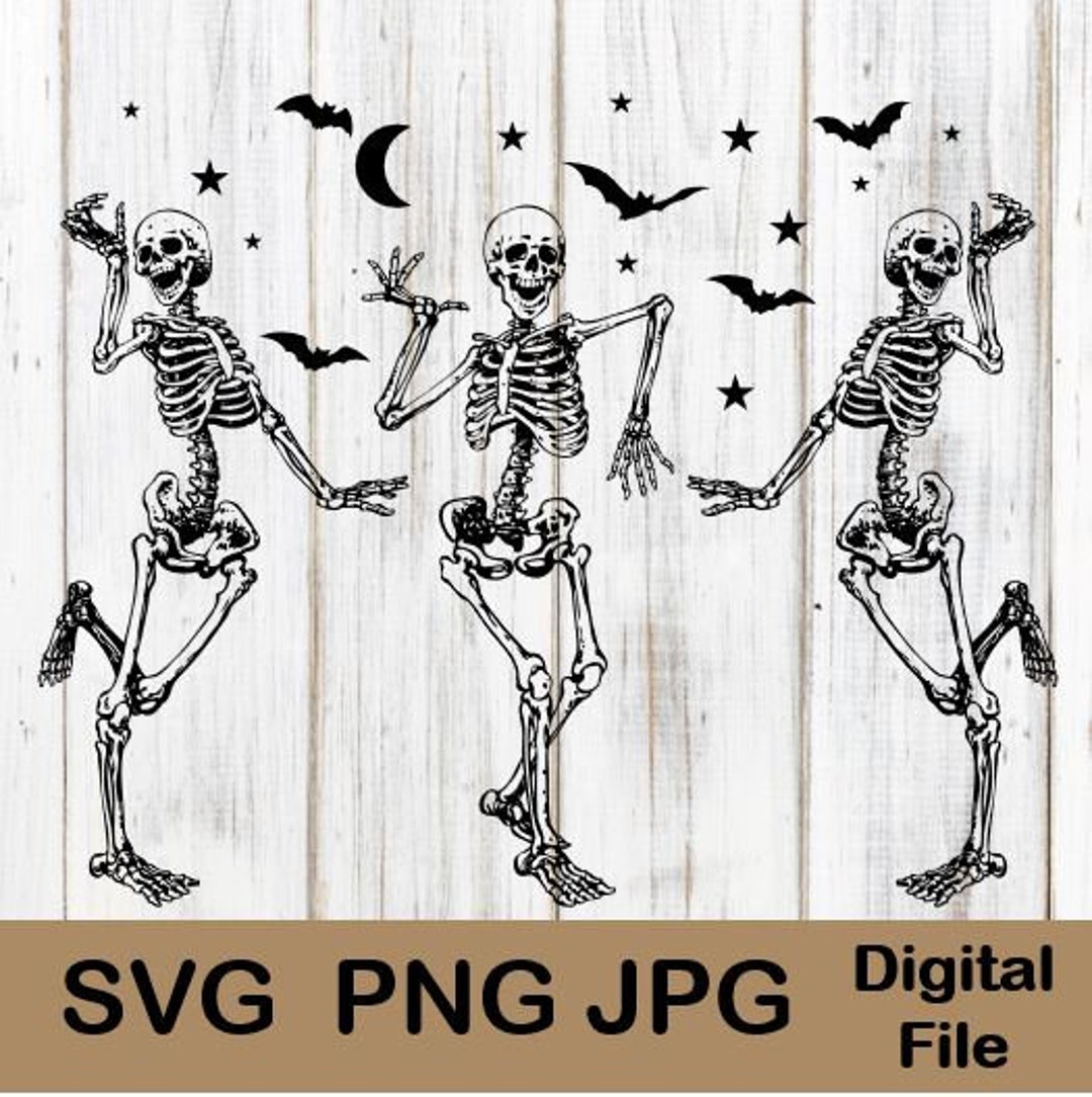 Dancing Skeletons Halloween Svg Png Jpg, Skeletons Halloween, Dancing ...