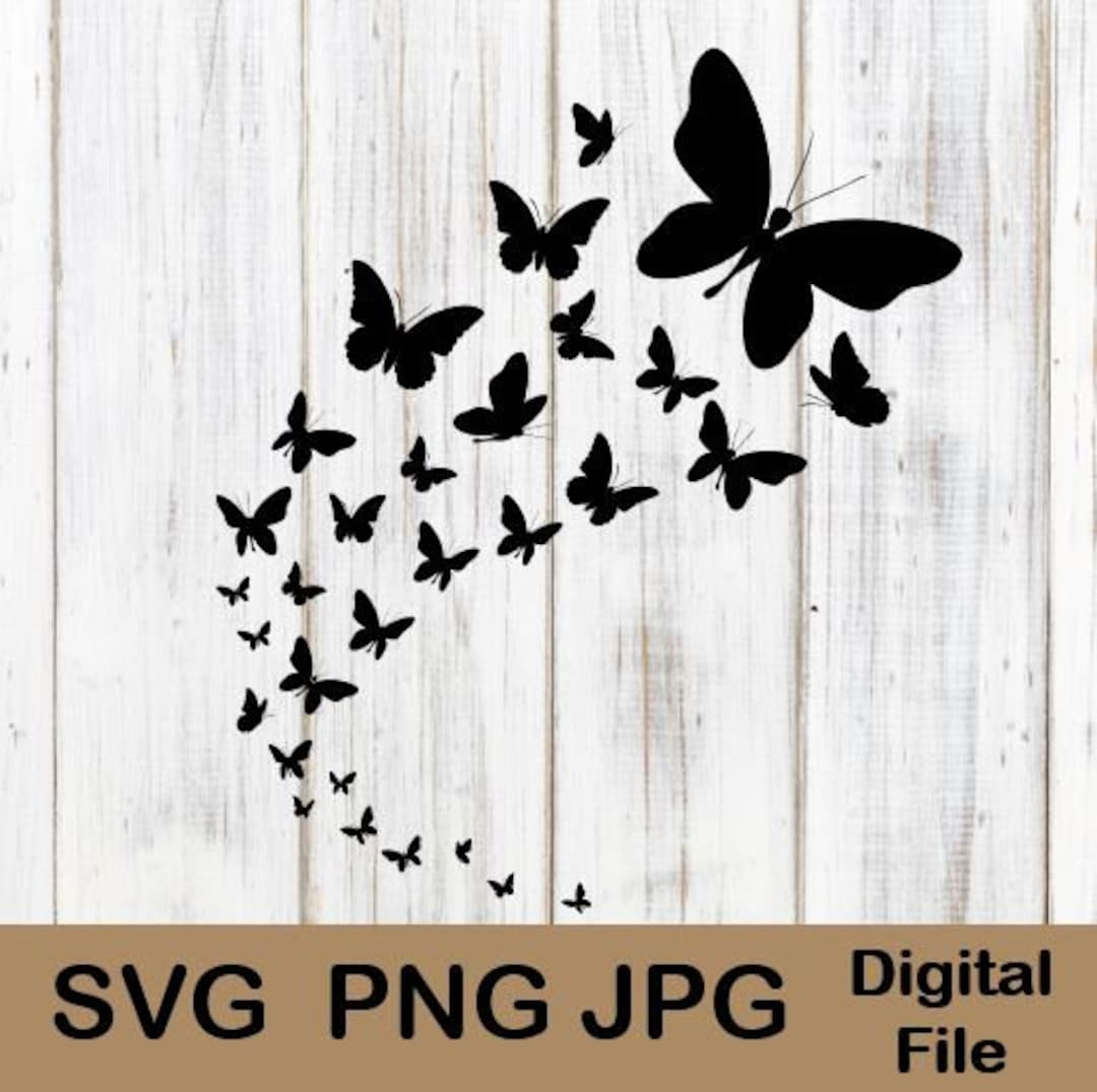 Butterfly SVG, Butterfly SVG File, Butterfly Cluster SVG, Butterfly ...