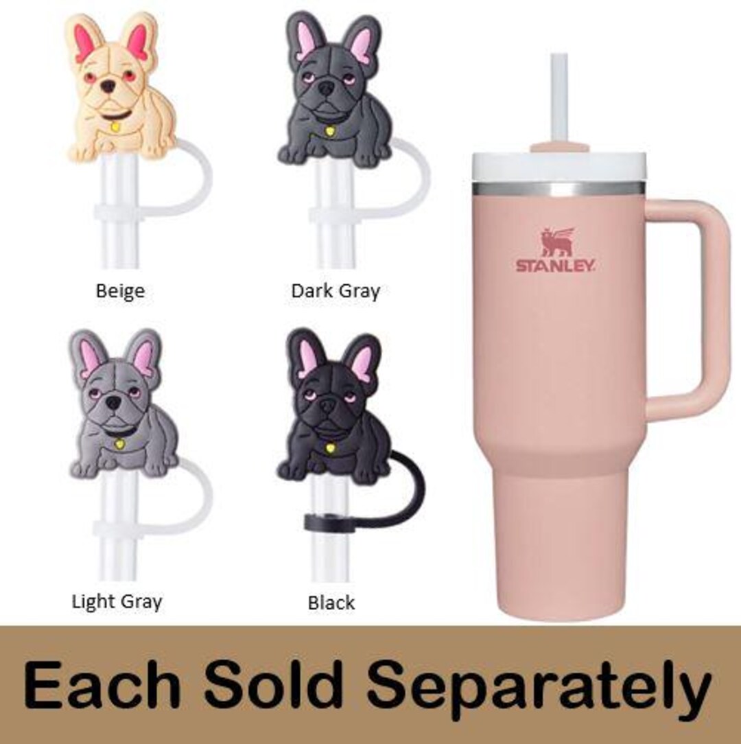 Straw Tumbler, French Bulldog Straw Topper, Frenchie, Dog Lover, Custom ...