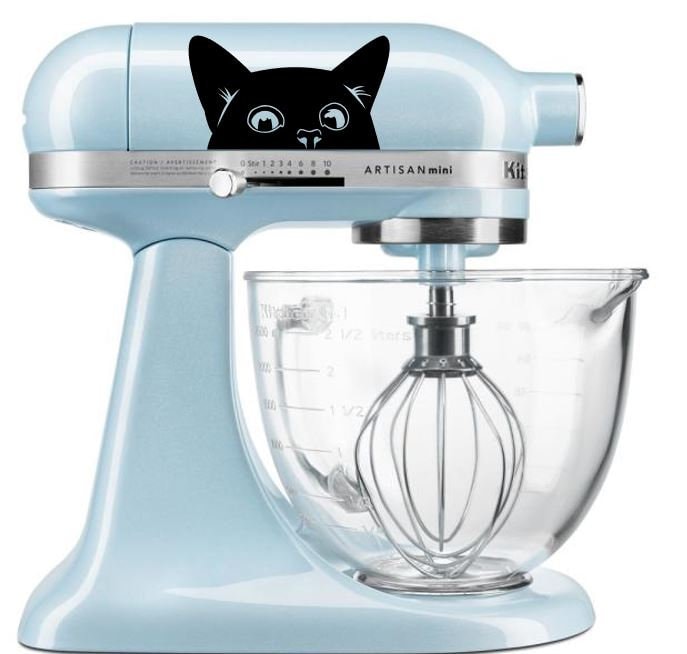 Cat Peek-a-boo Svg, Jpg Png, Kitchenaid Stand Mixer, Kitchen Decor ...