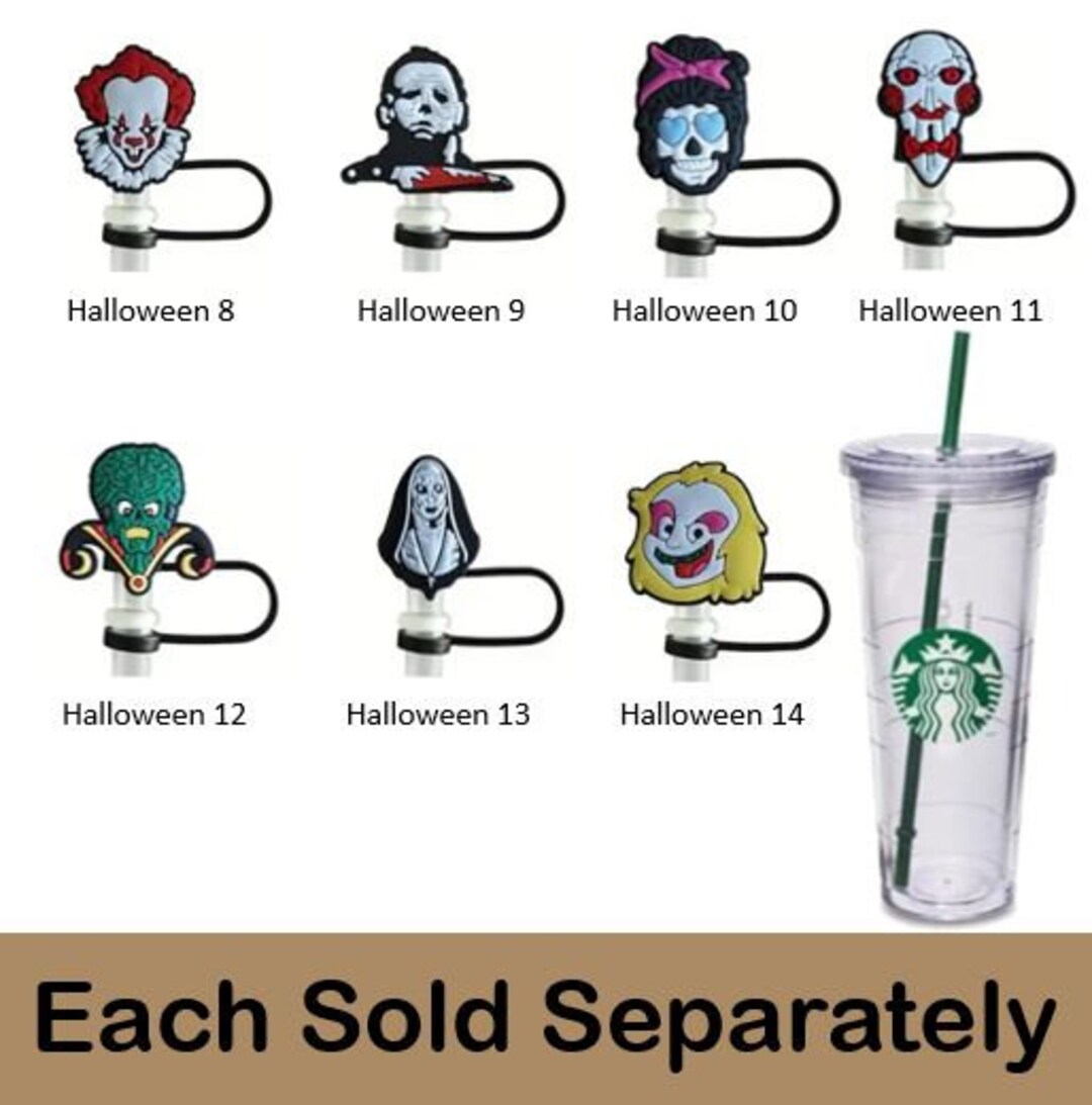 Straw Topper, Horror & Halloween, 20 Oz Tumbler, BPA FREE, Birthday ...