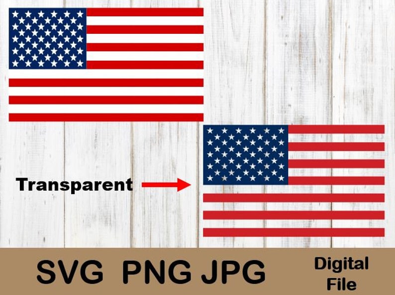 American Flag SVG PNG, Instant Download, Usa Flag Svg, Svg Files for ...