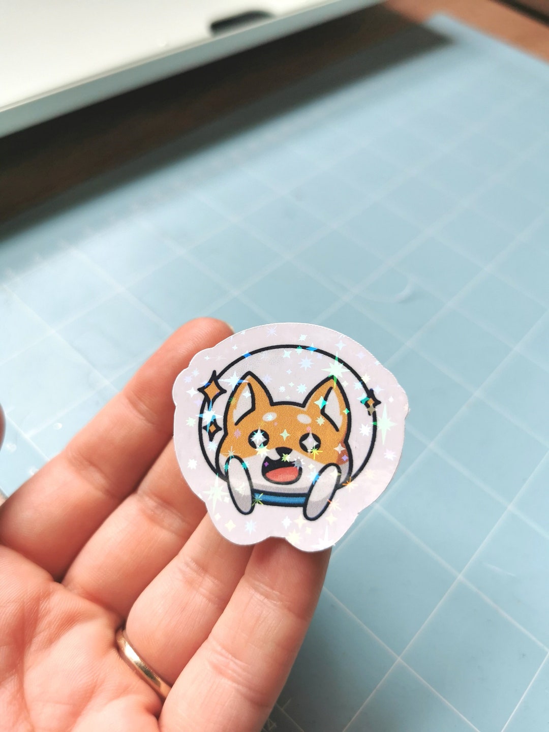 Space Dogs Stickers X8 Cute Science Theme Holographic Planner - Etsy