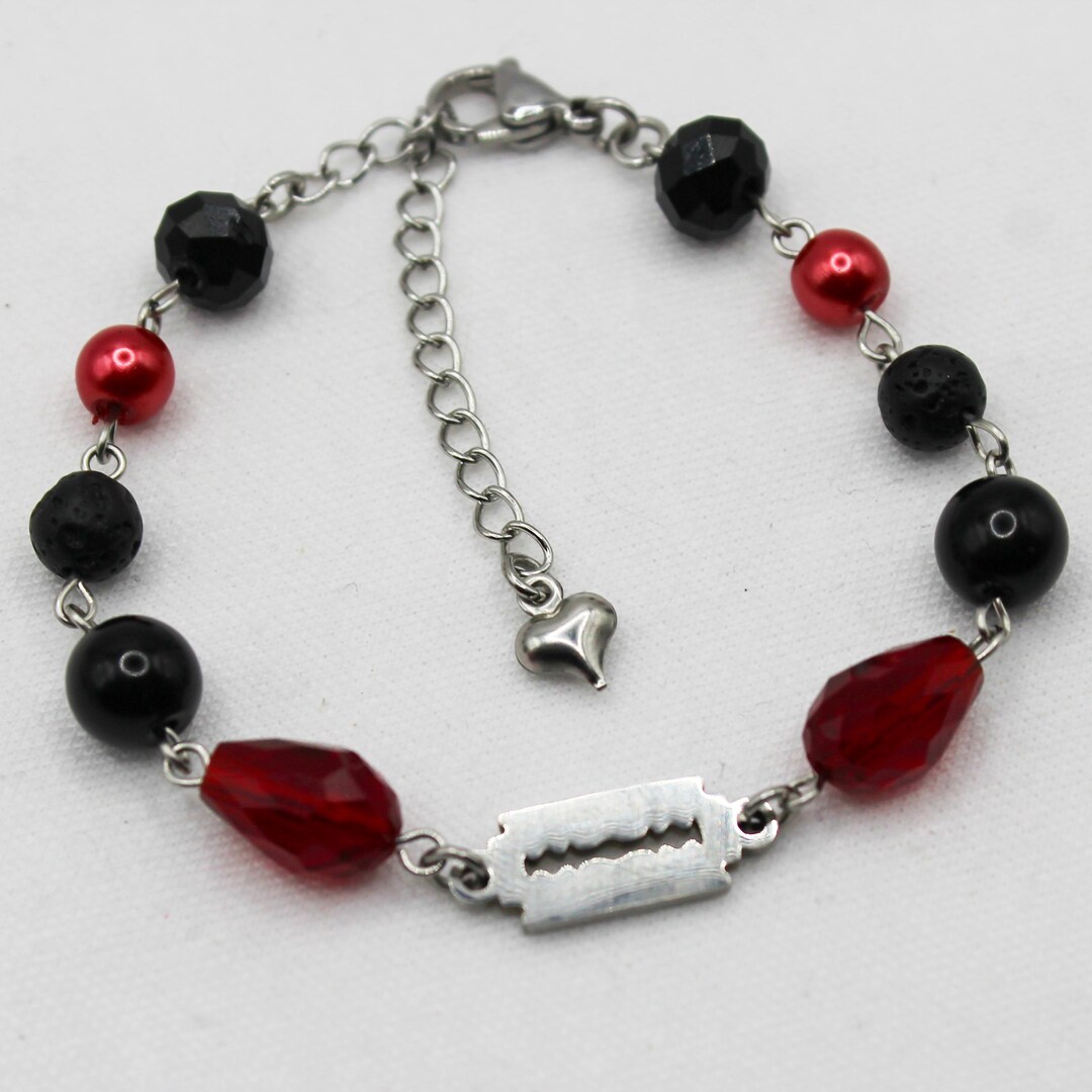 Razor Blade Bracelet Handmade Stainless Steel Jewelry - Etsy