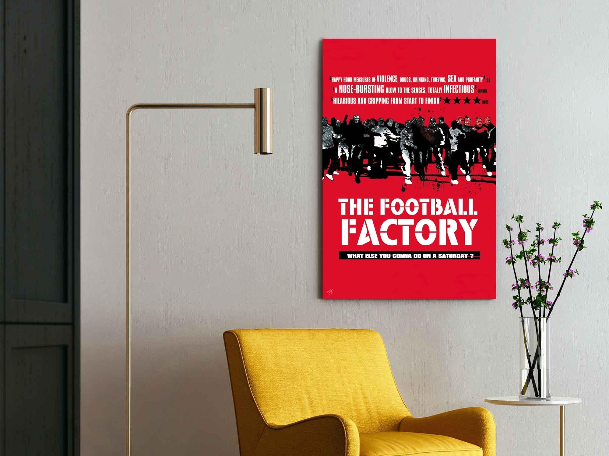 Original Football Factory Movie Poster Box Canvas 30" X 20" X 1.5 ...