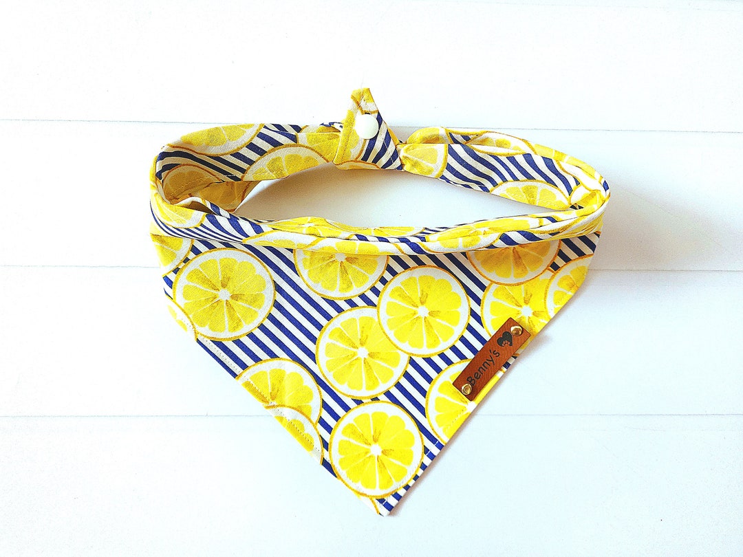 Lemon Dog Bandana Lemon Slices Lemon Dog Scarf Pet Bandana Tie & Snap ...
