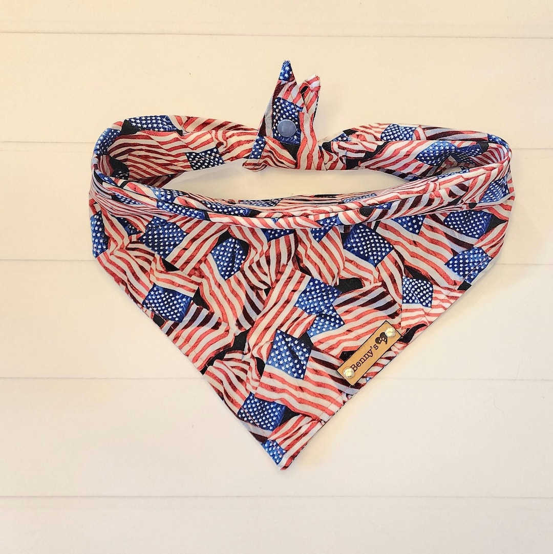July 4th Dog Bandana, American Flag Dog Bandana, USA Dog Bandana ...