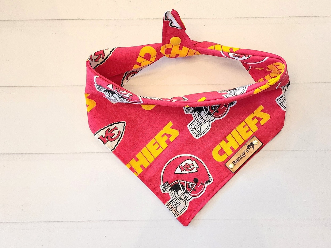 Chiefs Dog Bandana, Kansas City NFL Tie & Snap Neckerchief - Etsy