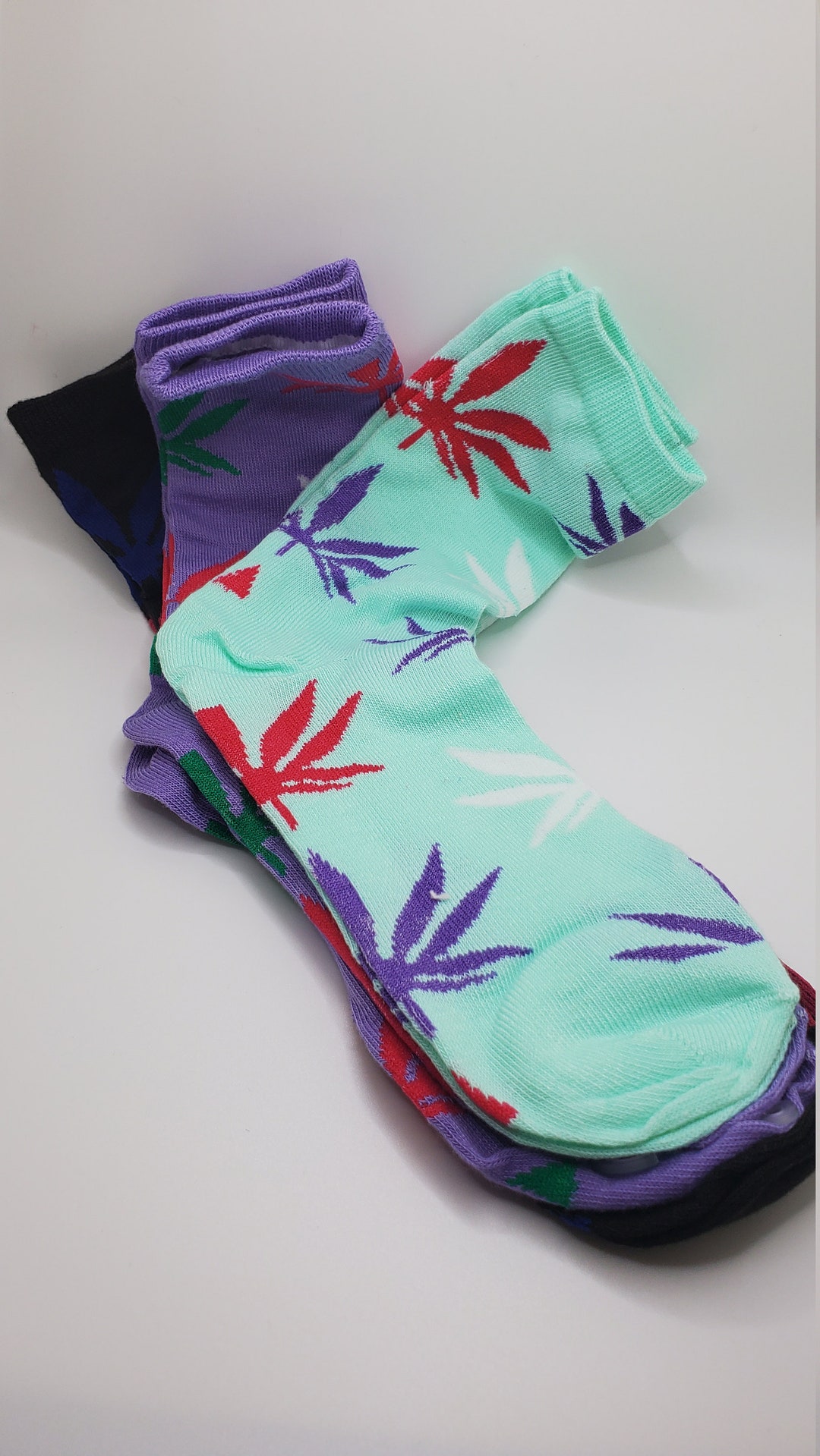 Marijuana Leaf Socks 3 Pair - Etsy