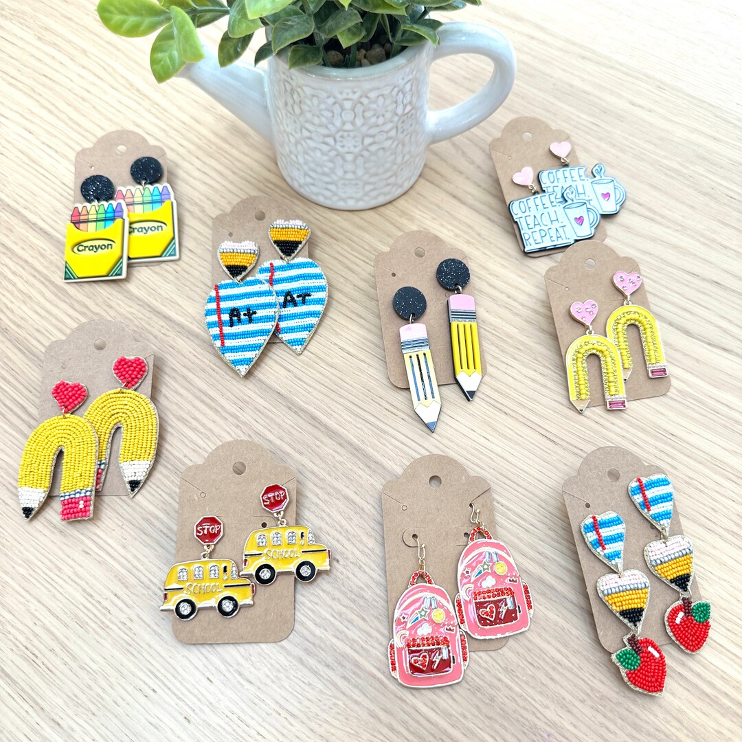 Back to School Earrings Teacher Earrings Cute Earrings Earrings for ...