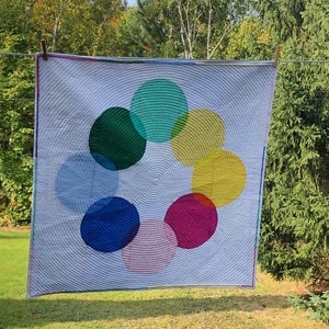 Modern Baby Quilt Pattern PDF Crib Twin Wall Hanging Color Wheel Color ...